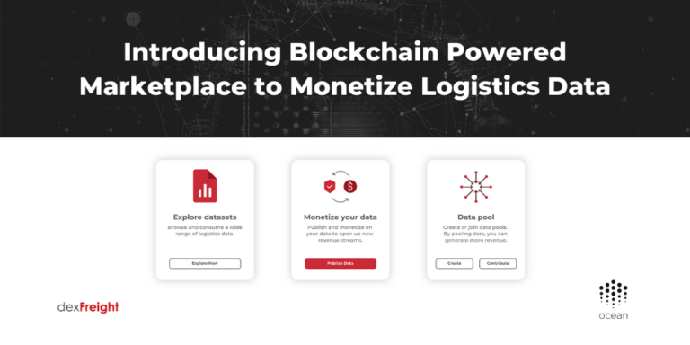 Introducing Blockchain Powered Marketplace To Monetize Logistics Data - dexFreight